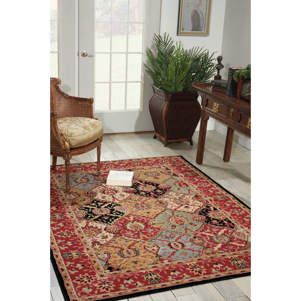 Charlton Home® Baranof Performance Red Rug & Reviews | Wayfair
