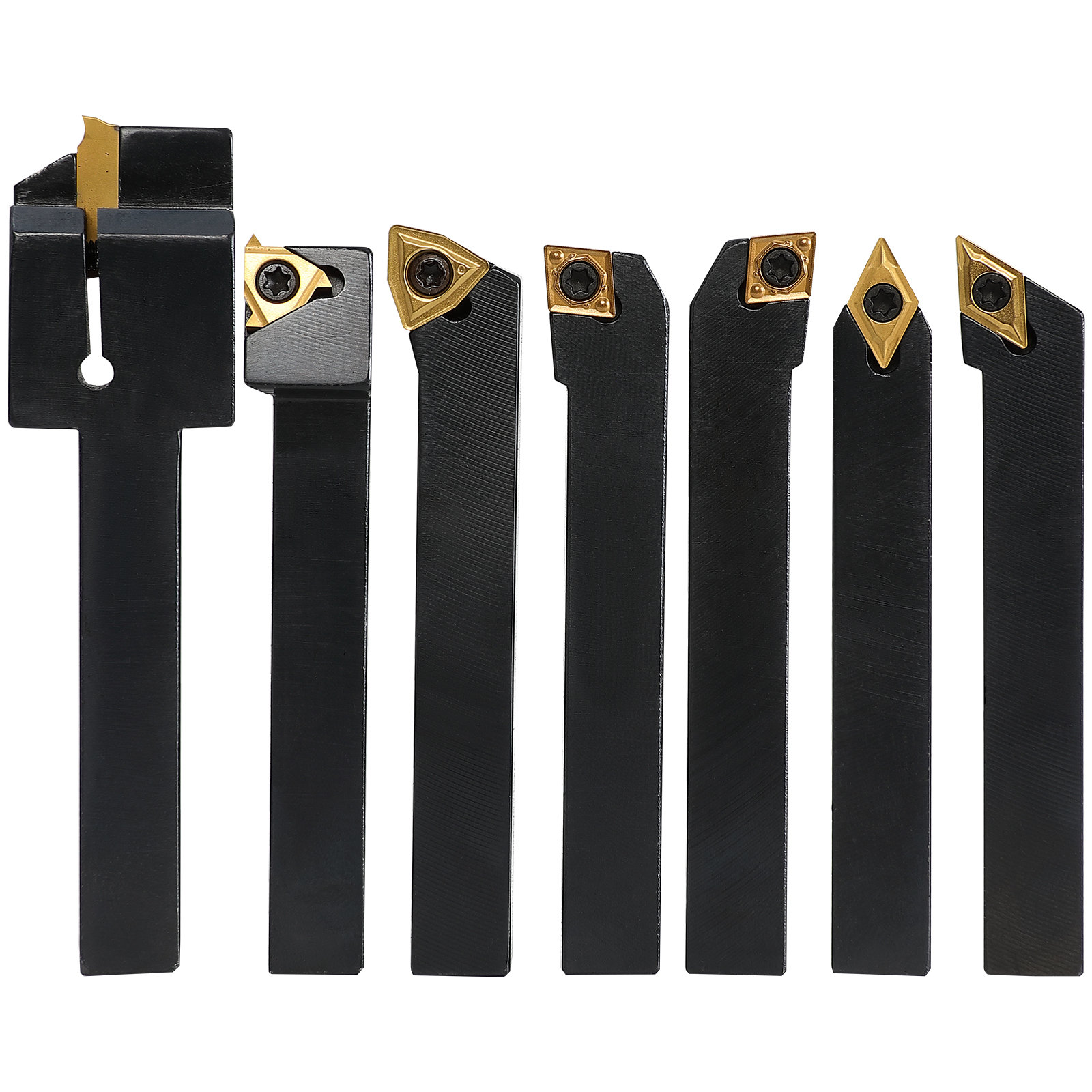 WFX Utility™ 7 Pieces Indexable Lathe Turning Tool Holder, 3/8 in, CNC Heavy-Duty Metal Lathe ...