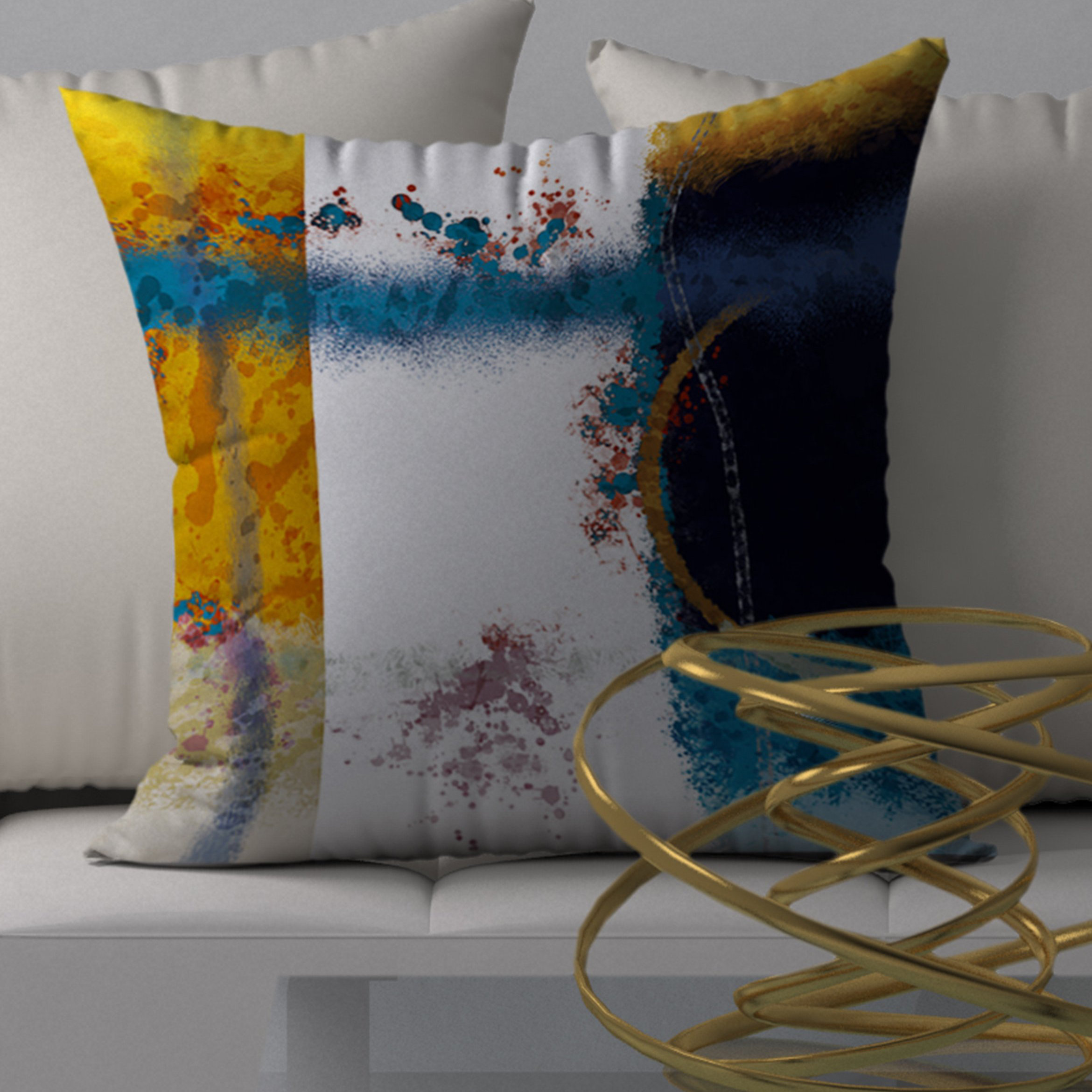 LeRoi Products Abstract Reversible Throw Pillow | Wayfair