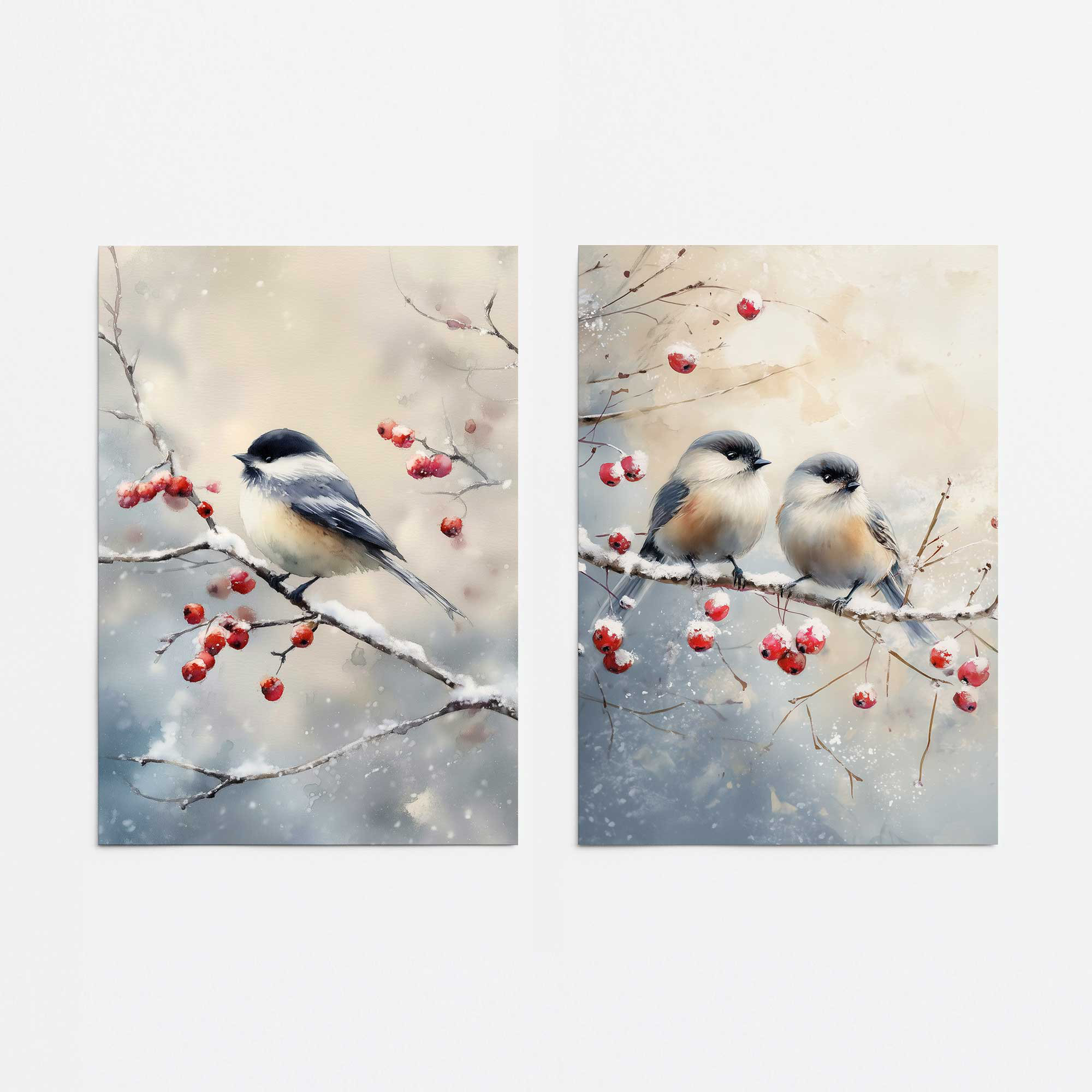 Ophelia & Co. Winter Songbirds Set of 2 Art Prints | Wayfair