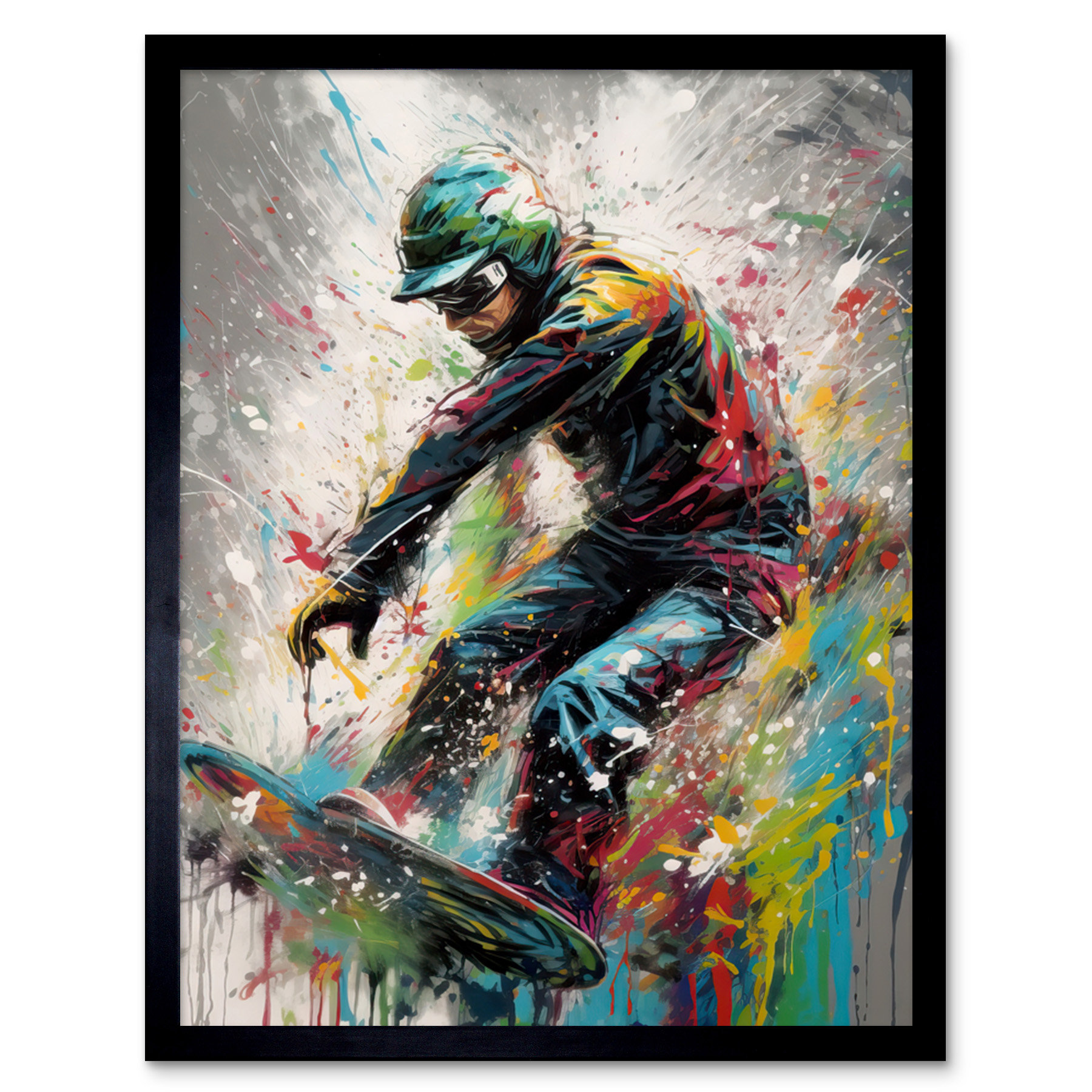 Metro Lane Brinnon Snowboarding Extreme Sport Athlete Splat - Single ...
