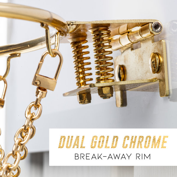 Franklin Sports Mini Basketball Hoop - Premium Gold Chrome Wall Mounted ...