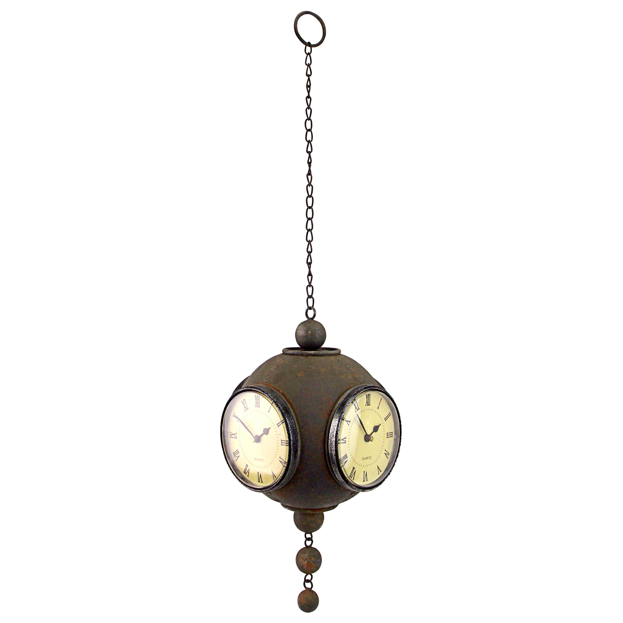 Williston Forge Kaira Four Sided Hanging Spherical Wall Clock & Reviews ...