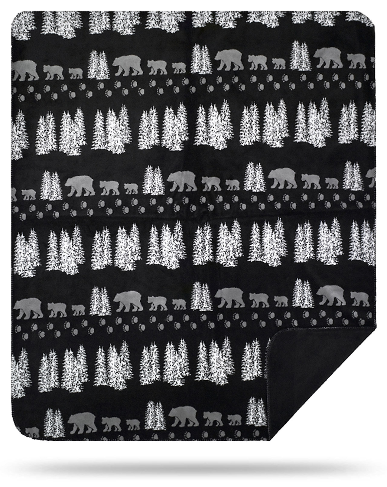 Denali Home Collection Black Bear Blanket | Wayfair