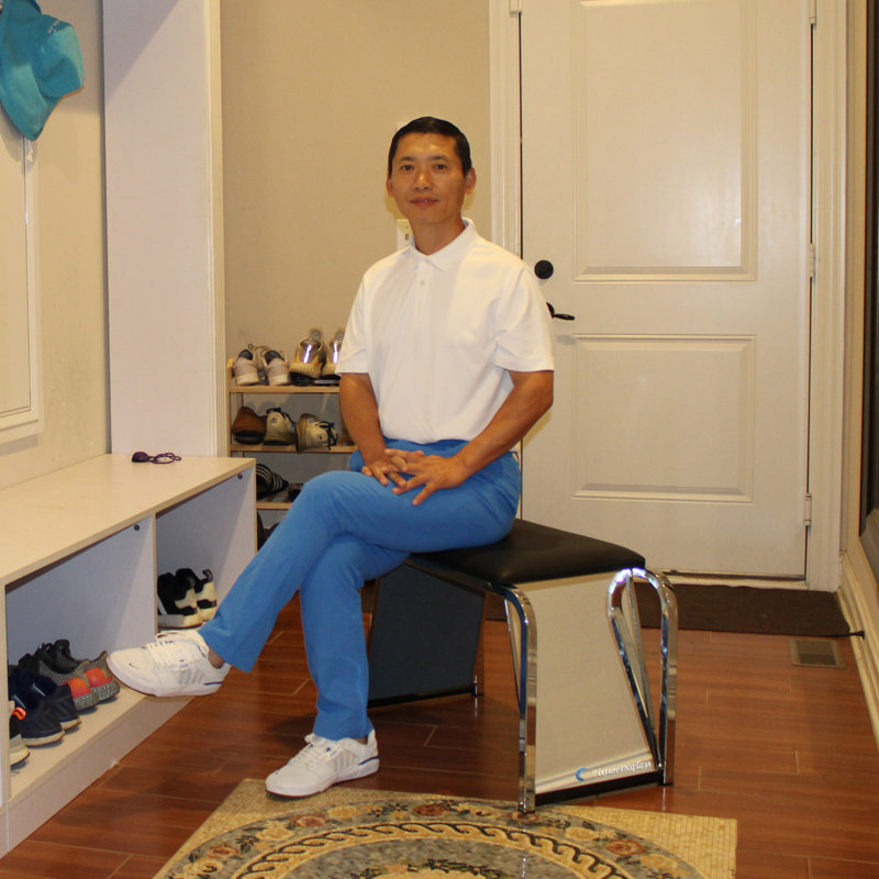 Ivy Bronx Padded Shoe Fitting Bench with Mirrors | Wayfair