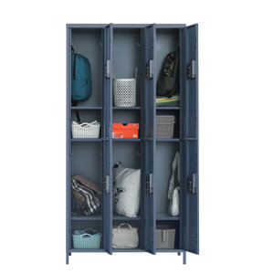 17 Stories Bennink 2 - Tier 6 - Section Metal Locker with 12 Hooks for ...