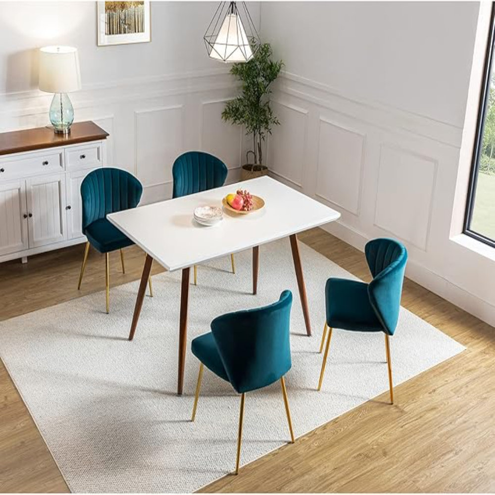 Everly Quinn TINA's HOME Modern Living Dining Room Chairs, Small Velvet ...