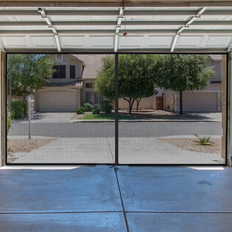 Pure Garden Magnetic Garage Screen Door- Heavy-Duty Fiberglass Mesh Net ...
