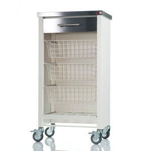 Don Hierro 18.9'' Wide Rolling Kitchen Cart with Stainless Steel Top ...
