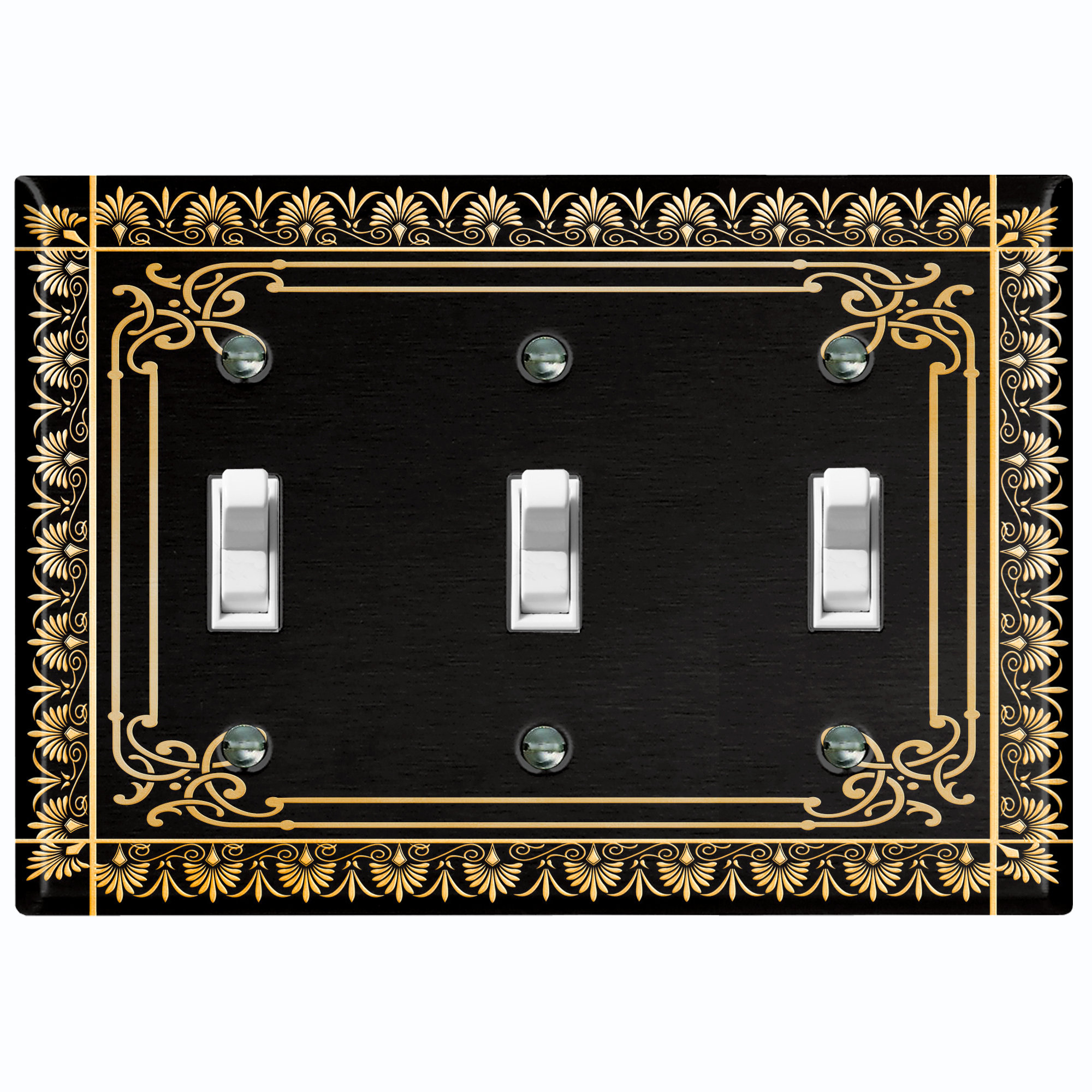 WorldAcc 3-Gang Toggle Light Switch Wall Plate | Wayfair