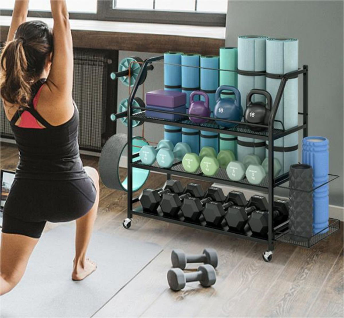 Arlmont & Co. Home Gym Storage Rack & Reviews | Wayfair