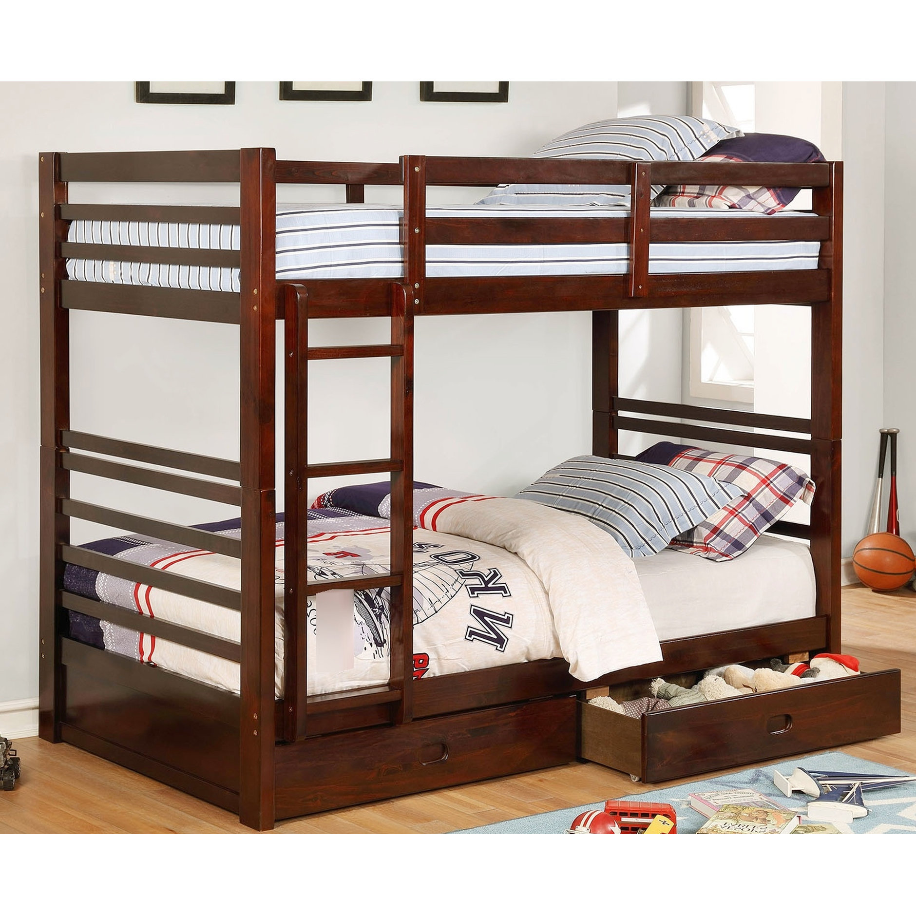 Red Barrel Studio® Twin Over Bunk Bed With Transitional Design Features ...