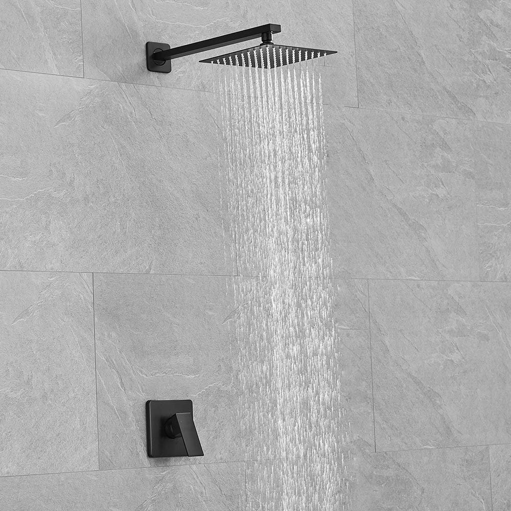 WILLIAMS HARDWARE INCORPORATED Matte Black Shower Faucet Set, Single ...