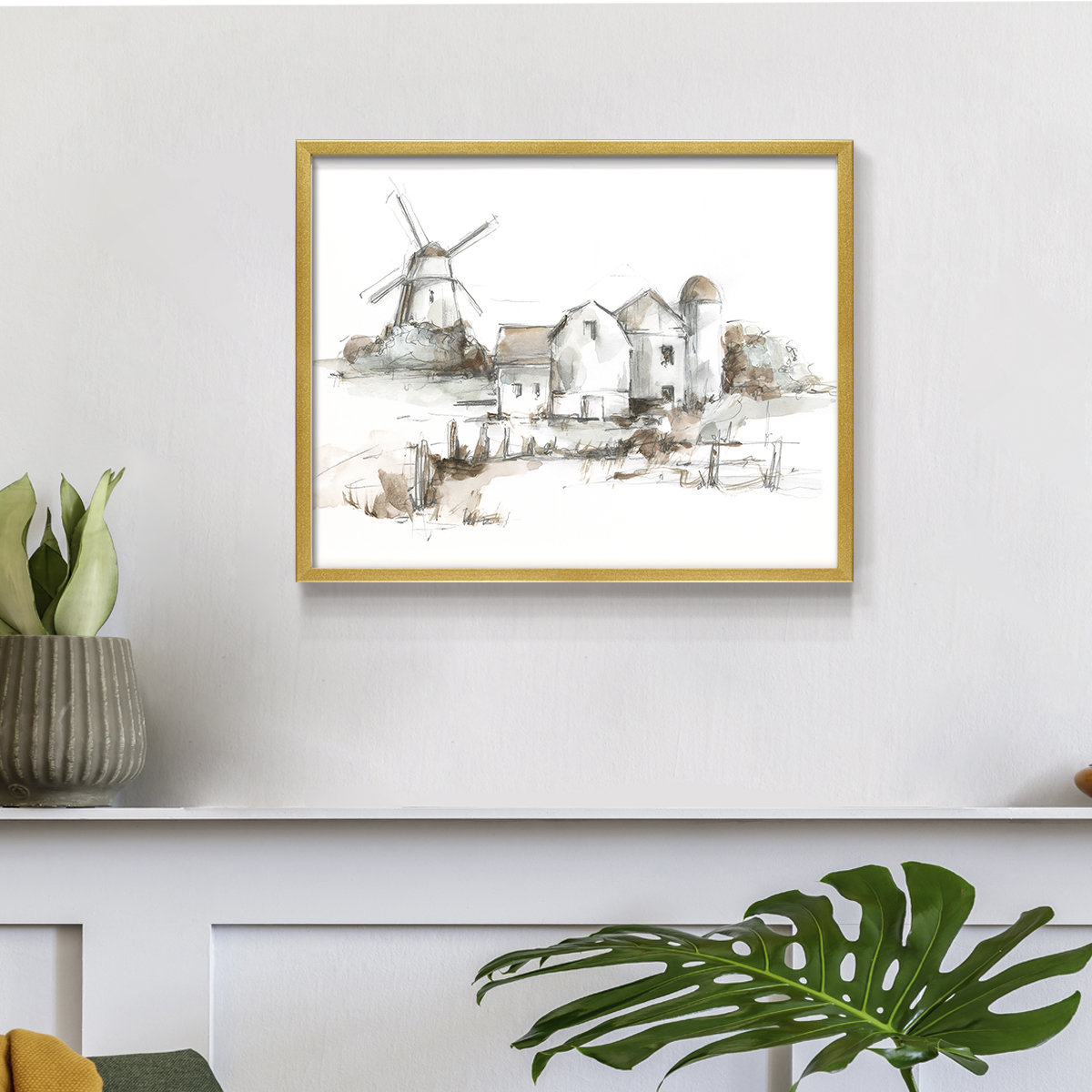 August Grove® Old Mill Farm II -Framed Print - Restickable | Wayfair