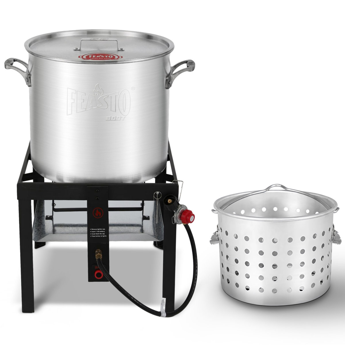 Feasto Outdoor Cooking Series 100 QT Aluminum Propane Single Jet Boil ...