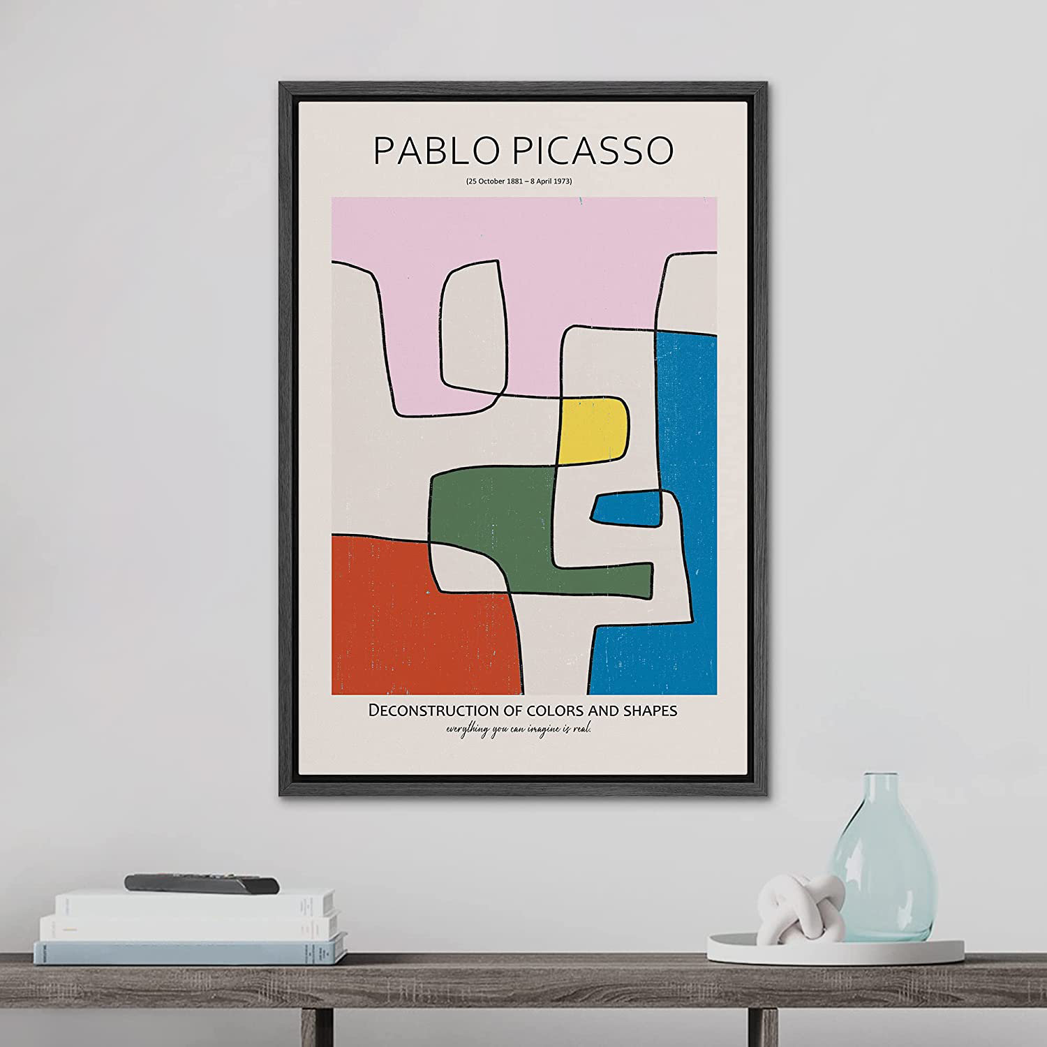 SIGNLEADER Multicolor Geometric Line Art Abstract Shapes Illustrations ...