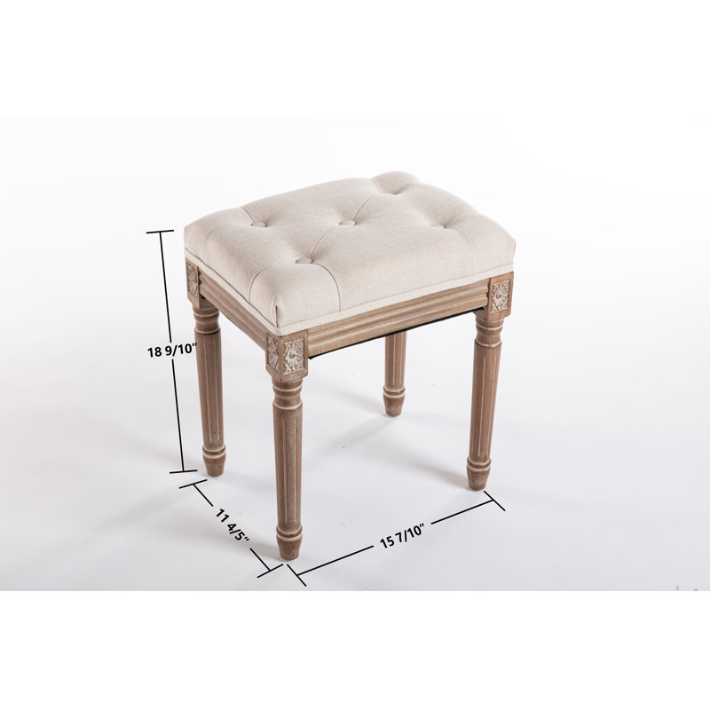 Kelly Clarkson Home Karen Solid Wood Vanity Stool & Reviews | Wayfair