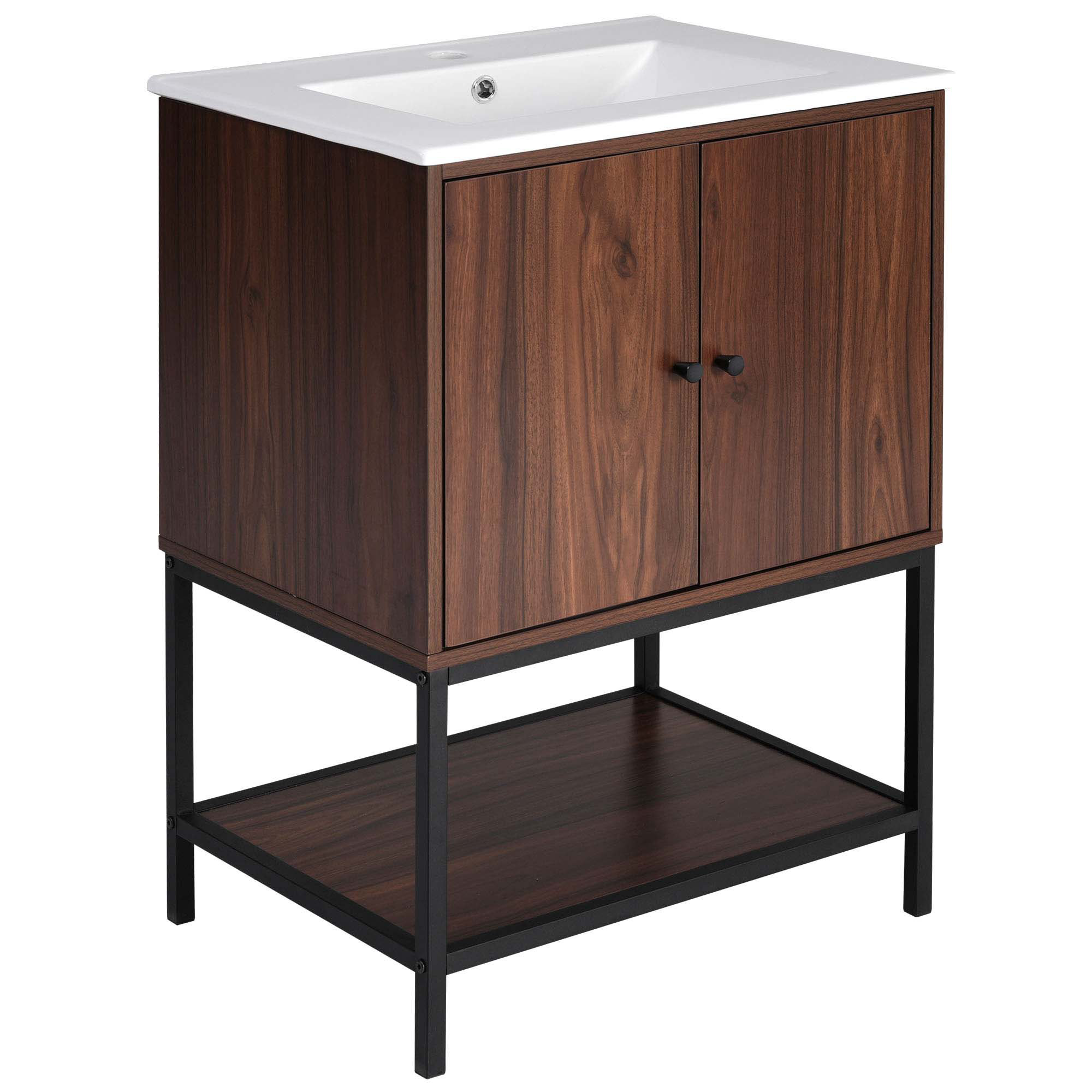 17 Stories Bathroom Vanity Cabinet With 2 Soft-Close Doors And Open ...