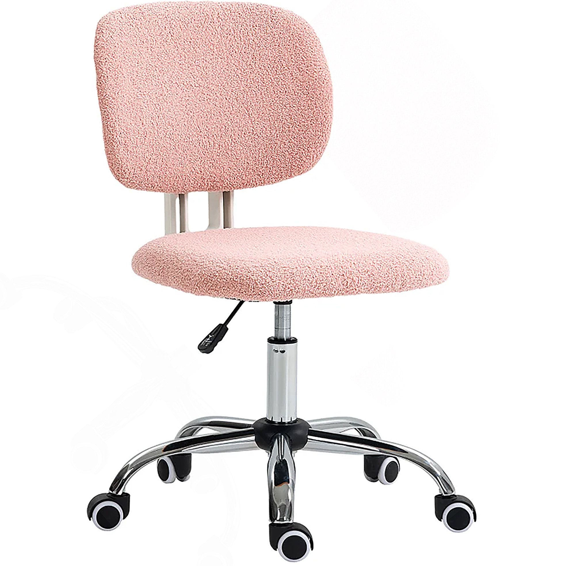 Latitude Run® Pink Office Chair for Trendy Workspaces, Boasts Plush ...