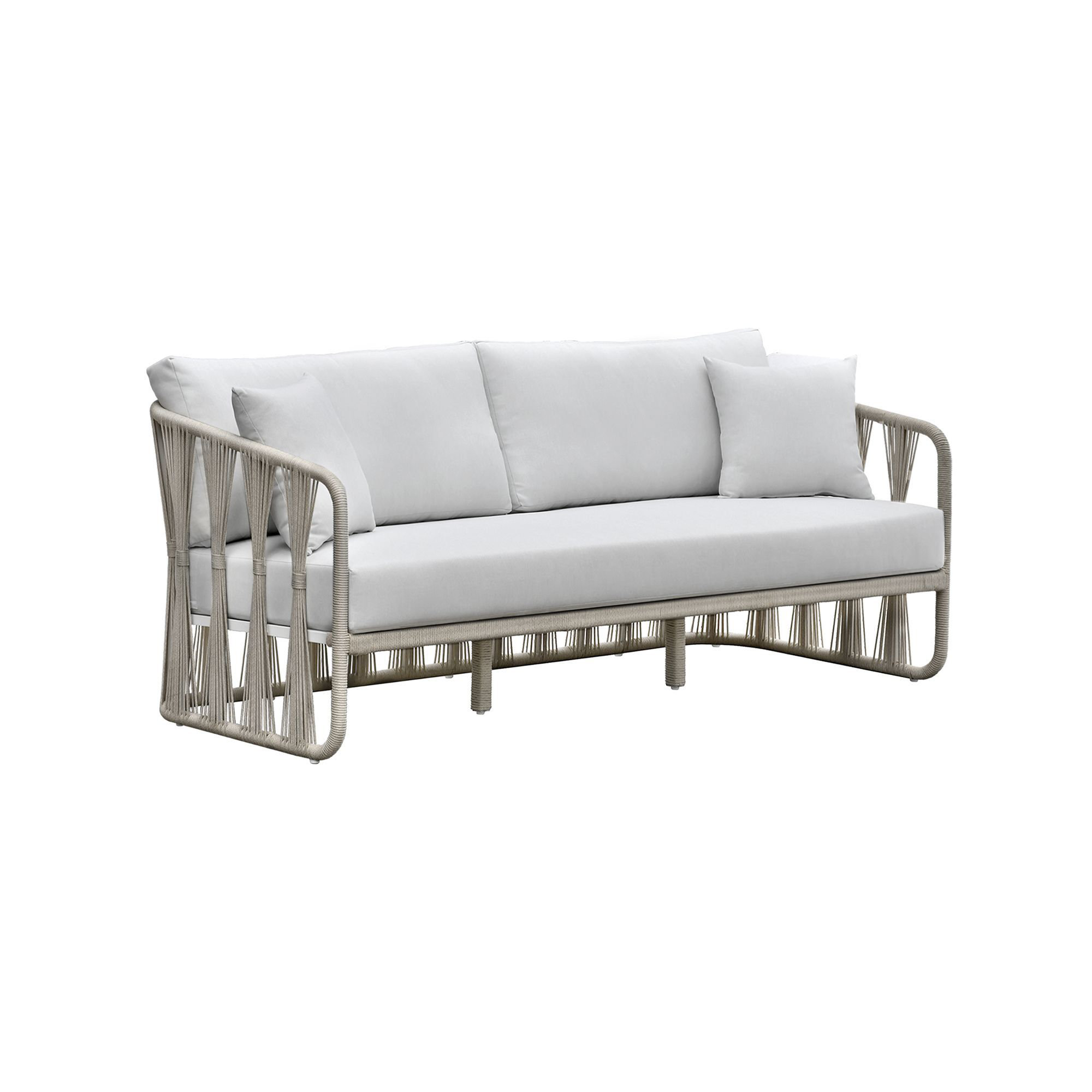 Bayou Breeze Dealie Outdoor 79" Patio Sofa, White | Wayfair