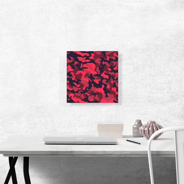 ARTCANVAS " Berry Pink Black Maroon Camo Camouflage " on Canvas ...