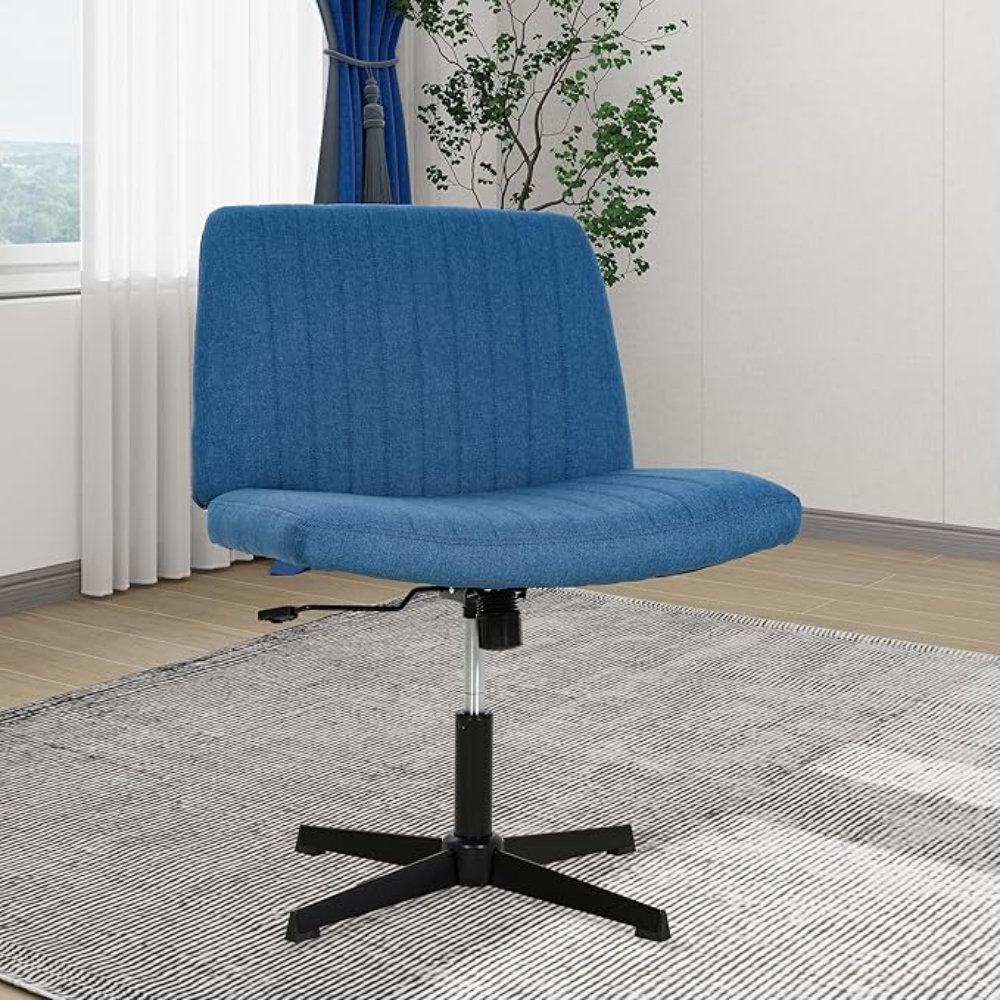 Latitude Run® FDW Criss Cross Chair Armless Cross Legged Office Desk ...