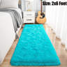 Mercer41 Fluffy Teal Blue Rugs for Bedroom | Wayfair