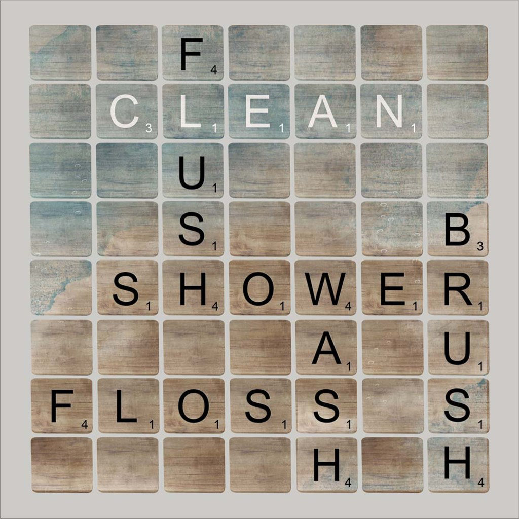 Trinx Bathroom Letters II By Longfellow Designs, Canvas Wall Art | Wayfair