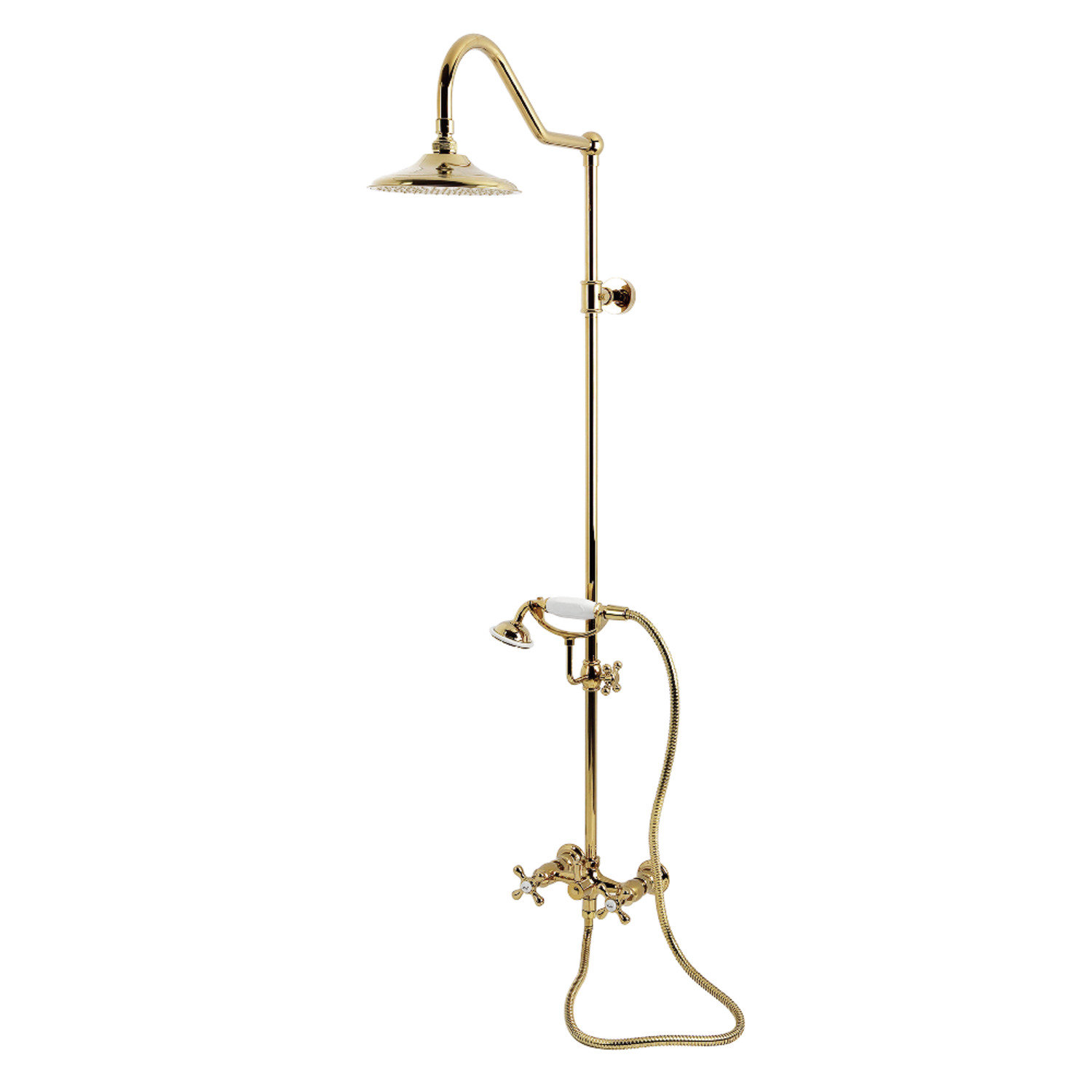 Kingston Brass Kingston Wall Mount Rain Drop Shower System with Hand ...