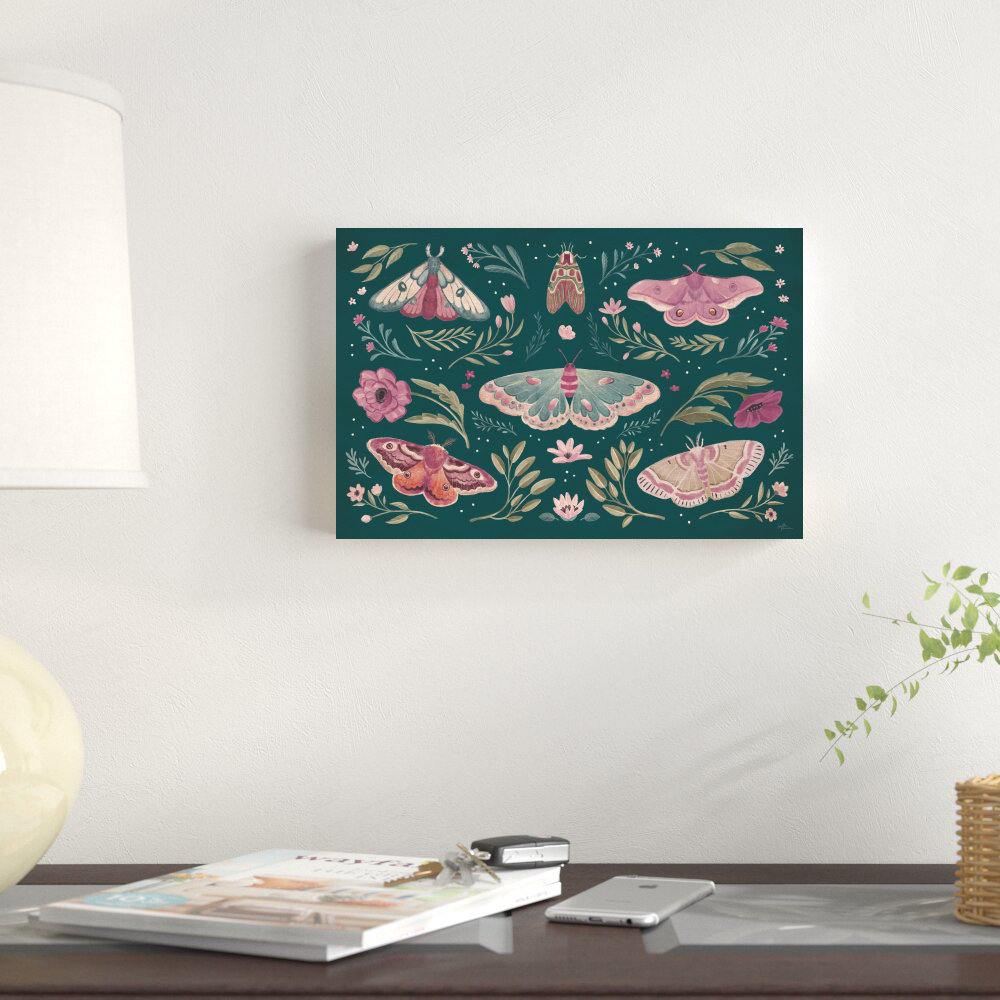 Gracie Oaks Winged Study I Plum by Janelle Penner - Wrapped Canvas ...