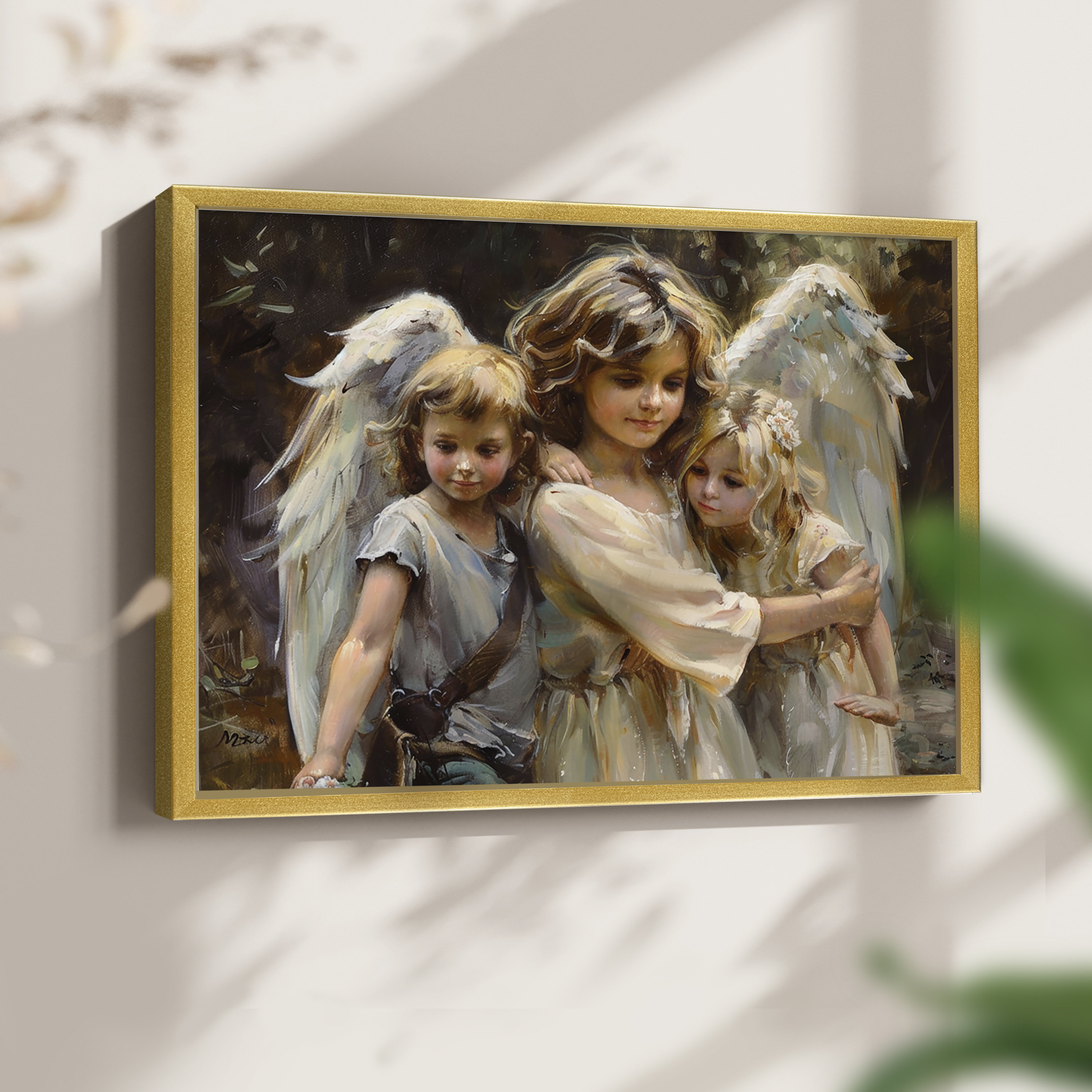 Fleur De Lis Living Angels From Above-CVIII -Framed Print - Restickable ...