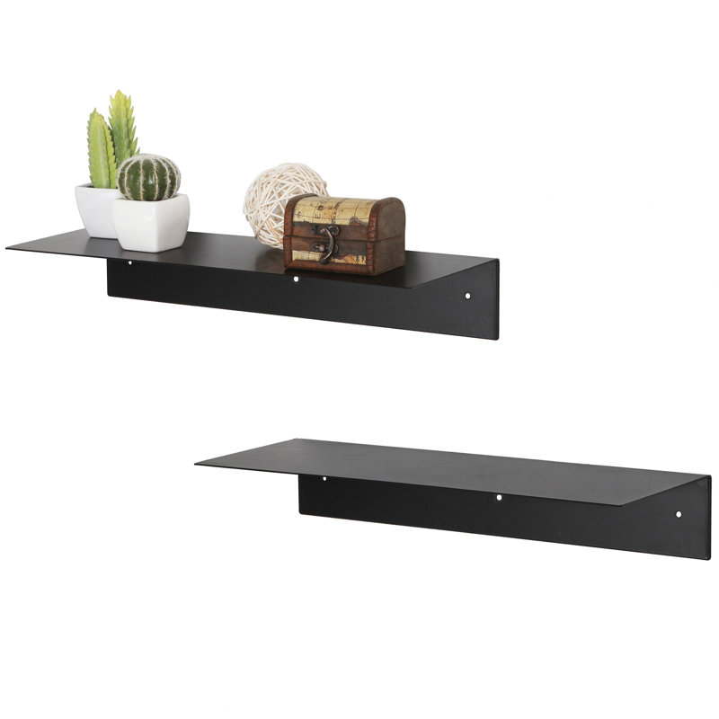 Ebern Designs Ondrea 2 Piece Metal Floating Shelf & Reviews | Wayfair