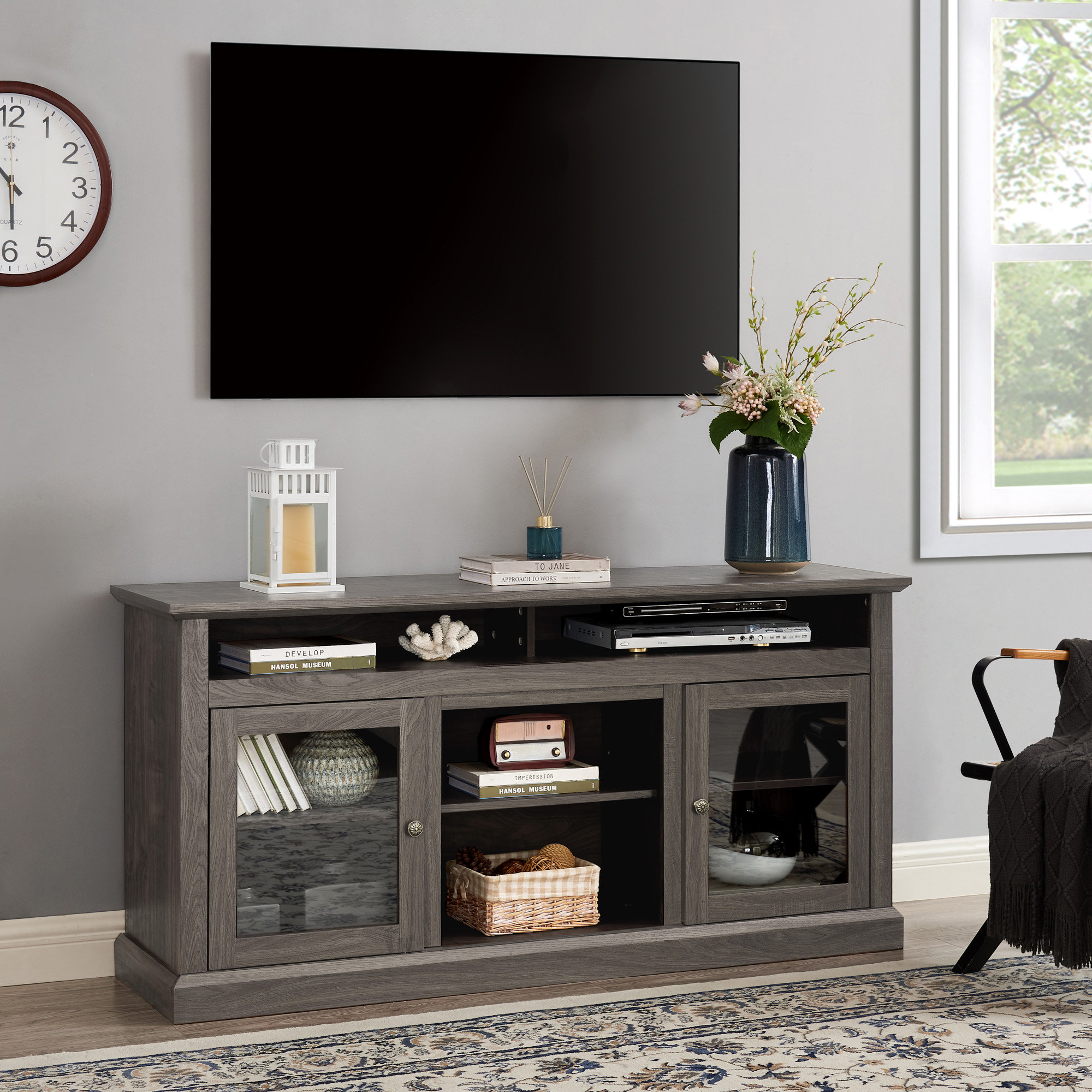 Red Barrel Studio® Contemporary TV Media Stand Modern Entertainment ...