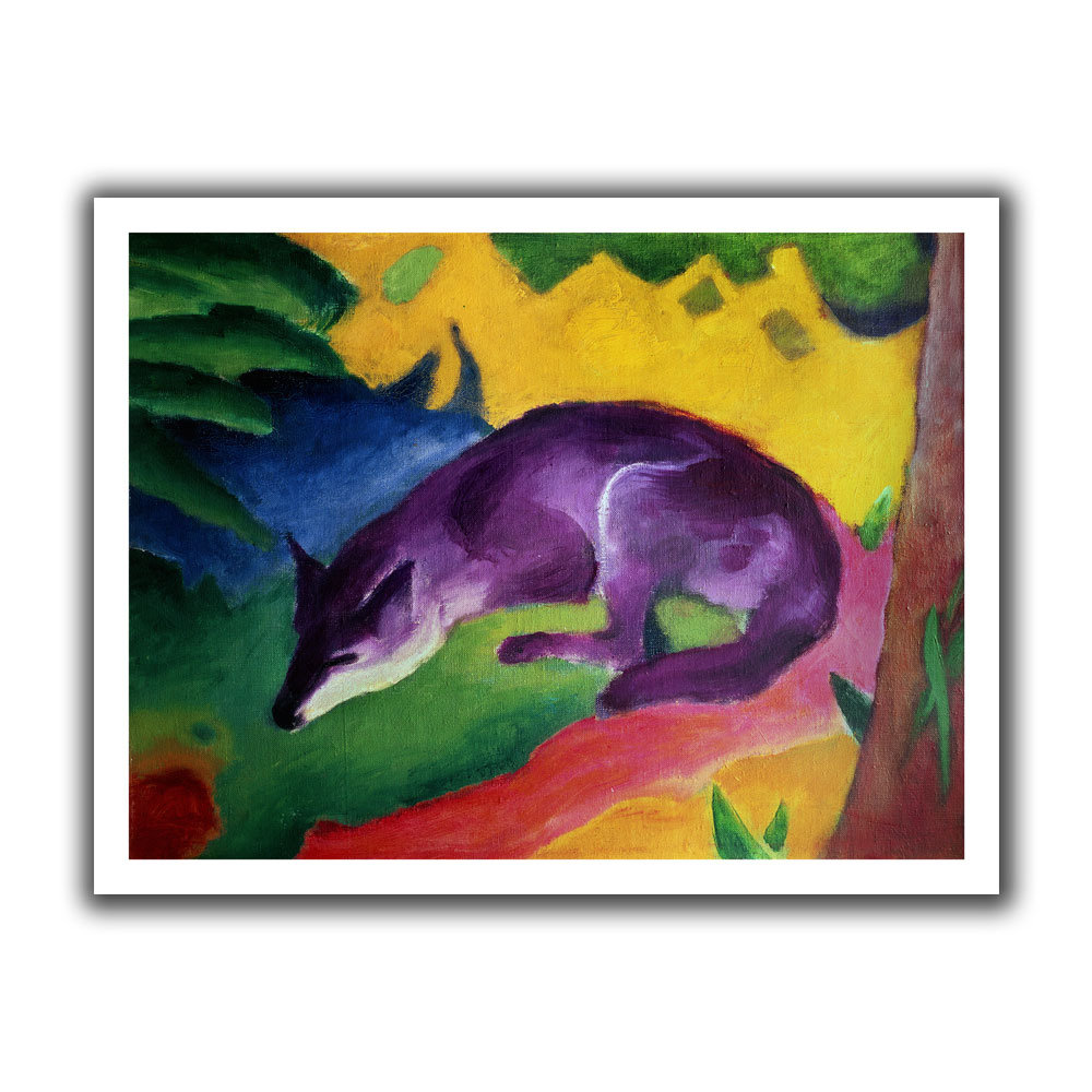ArtWall 'Blue Fox' by Franz Marc Painting Print on Rolled Canvas ...