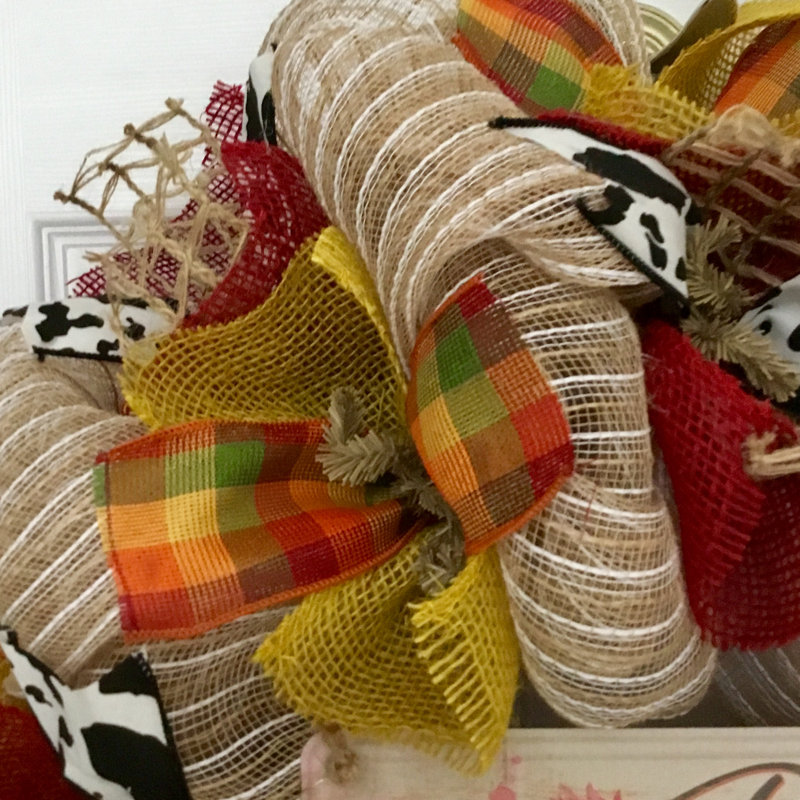 August Grove® Farmhouse Rise and Shine Wreath | Wayfair