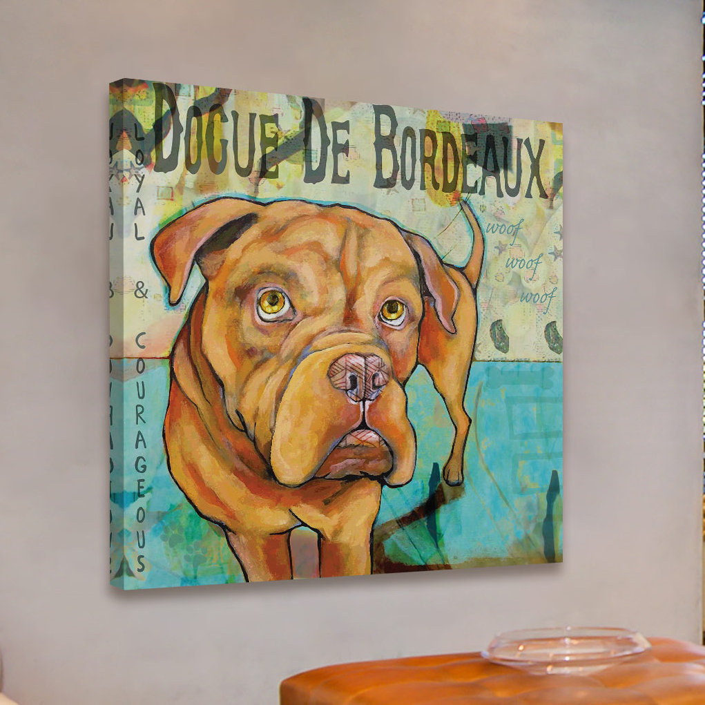 Marmont Hill 'Dogue De Bordeaux Ii' by Stephanie Gerace Painting Print ...