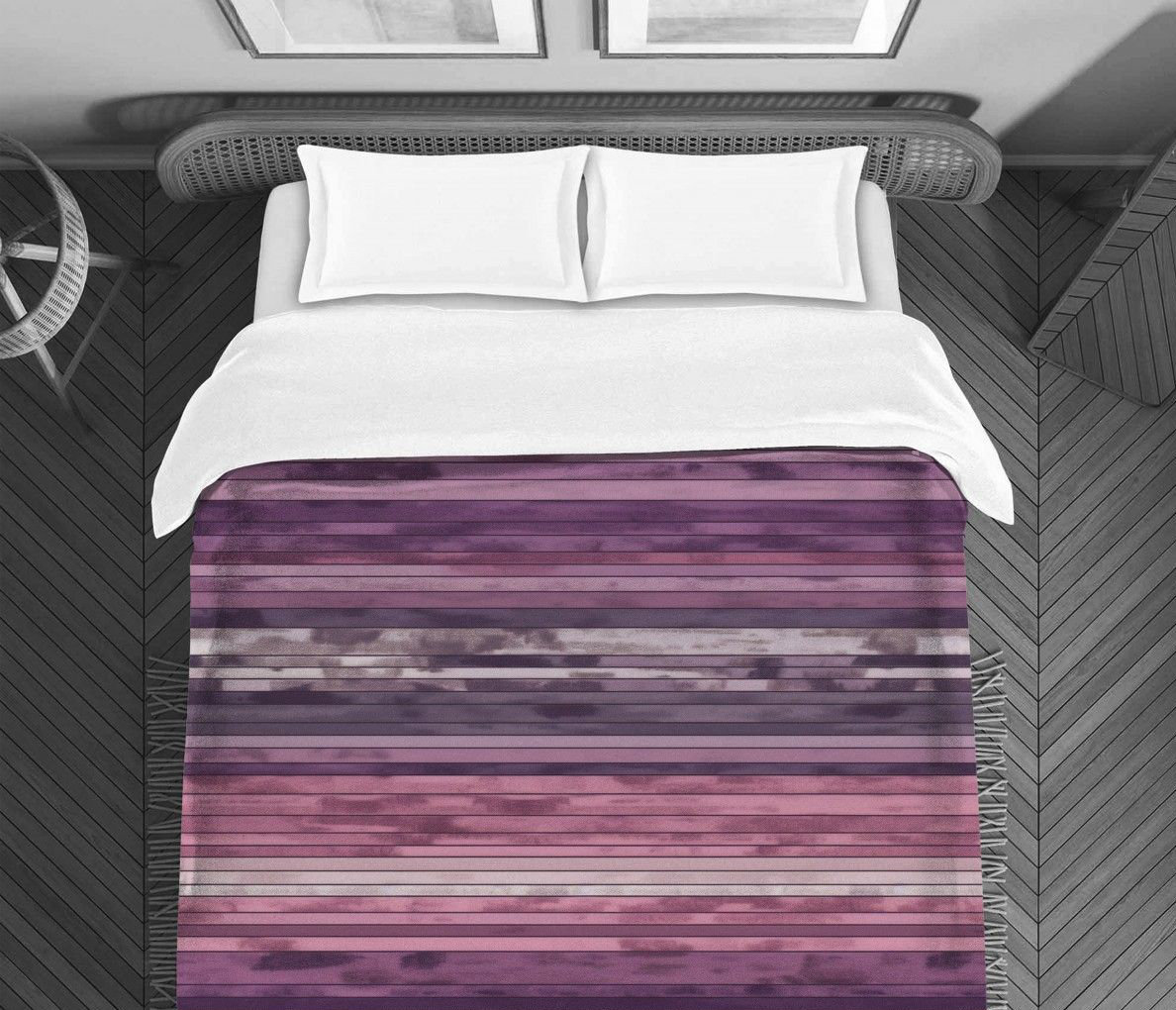 VisionDecor Horizontal Stripe Bedding | Wayfair