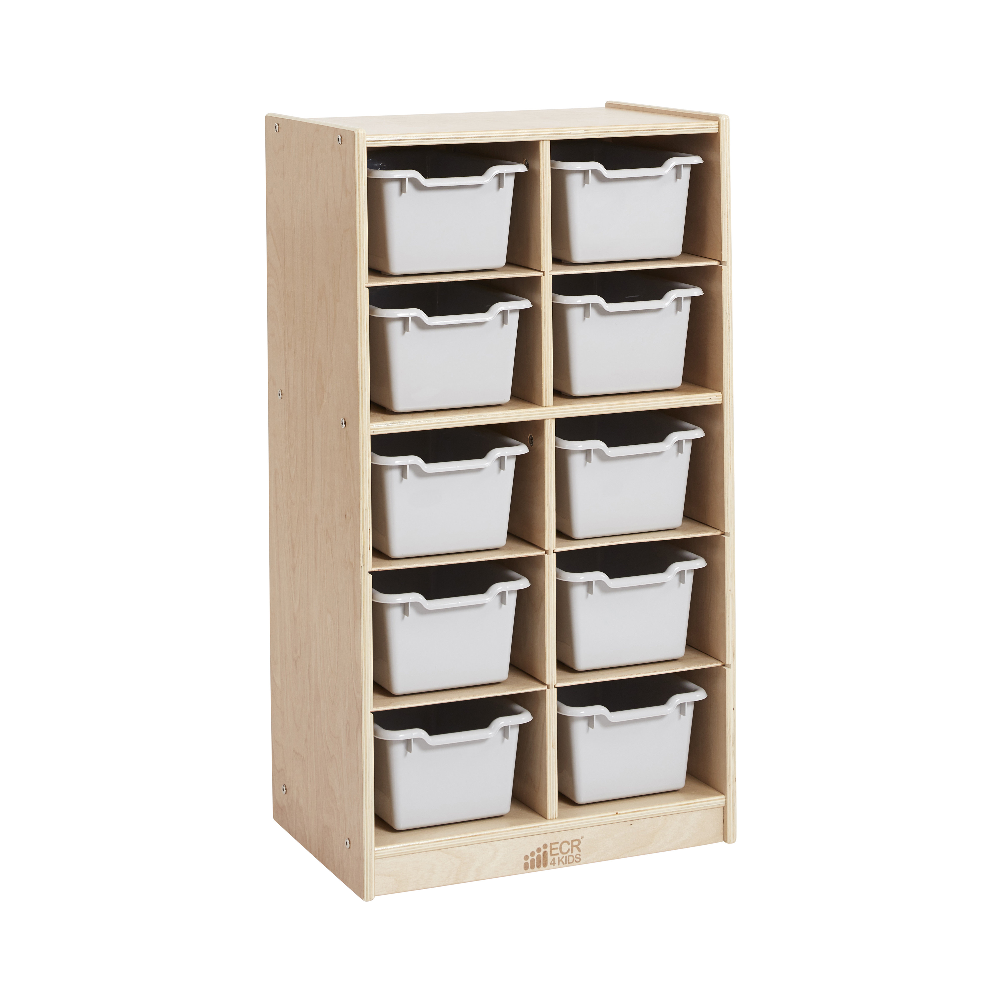 ECR4Kids 10 Cubby Tray Cabinet with Scoop Front Storage Bins, 5x2 ...