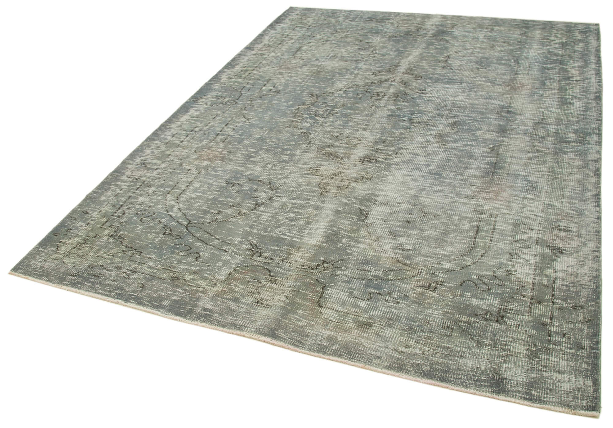 Williston Forge Hui Grey Vintage Wool Handmade Area Rug | Wayfair