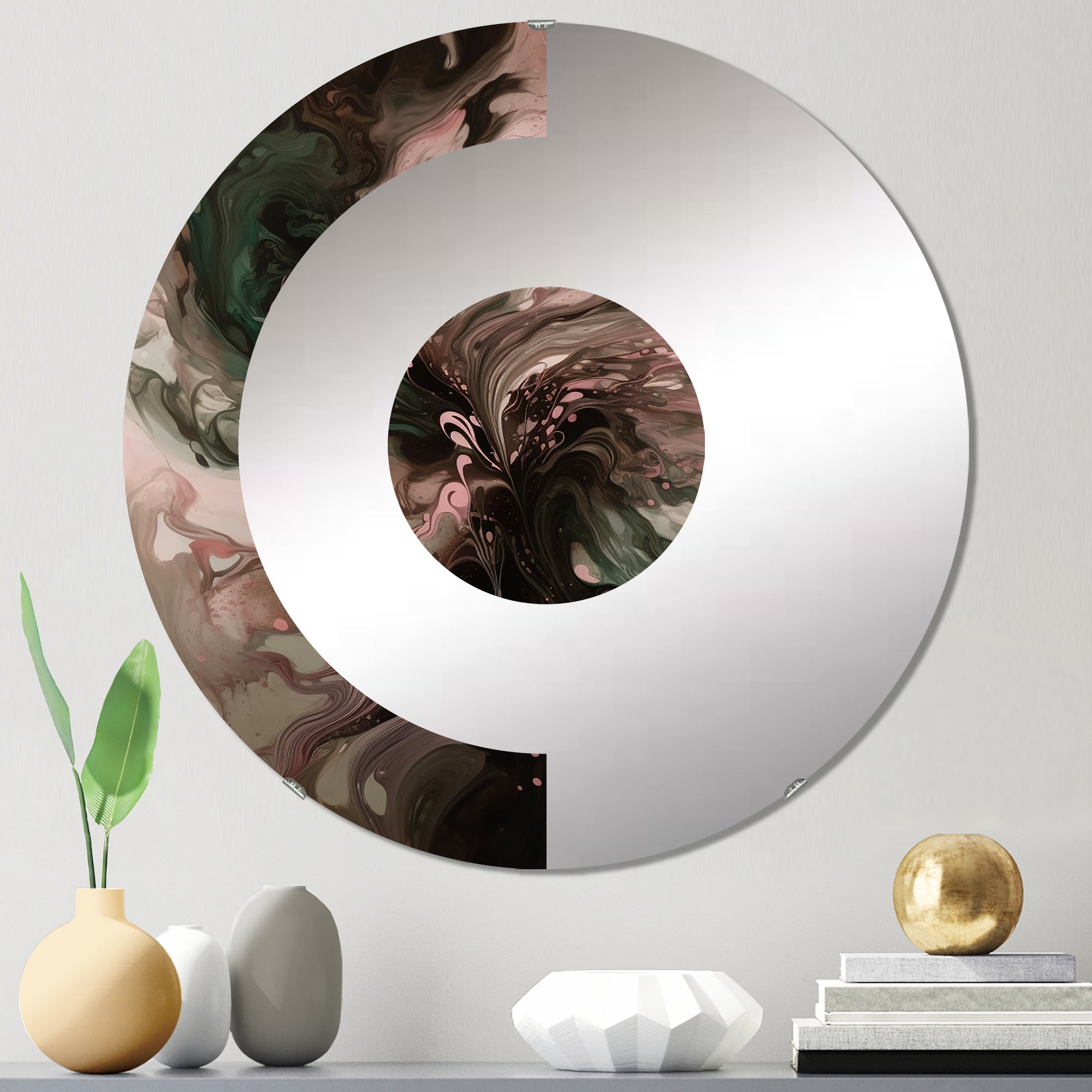 East Urban Home Montel - Half Circle Wall Mirror | Wayfair