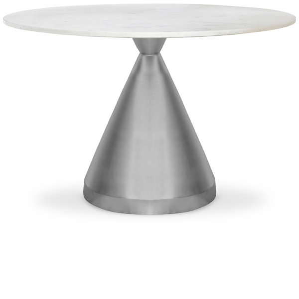 Mercer41 Heiderose White Marble Dining Table & Reviews | Wayfair