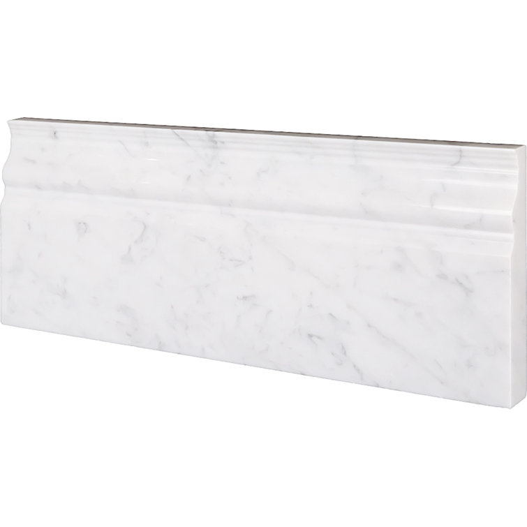 Belluno Designs 12'' L x 5'' W Marble Tile Trim & Reviews | Wayfair