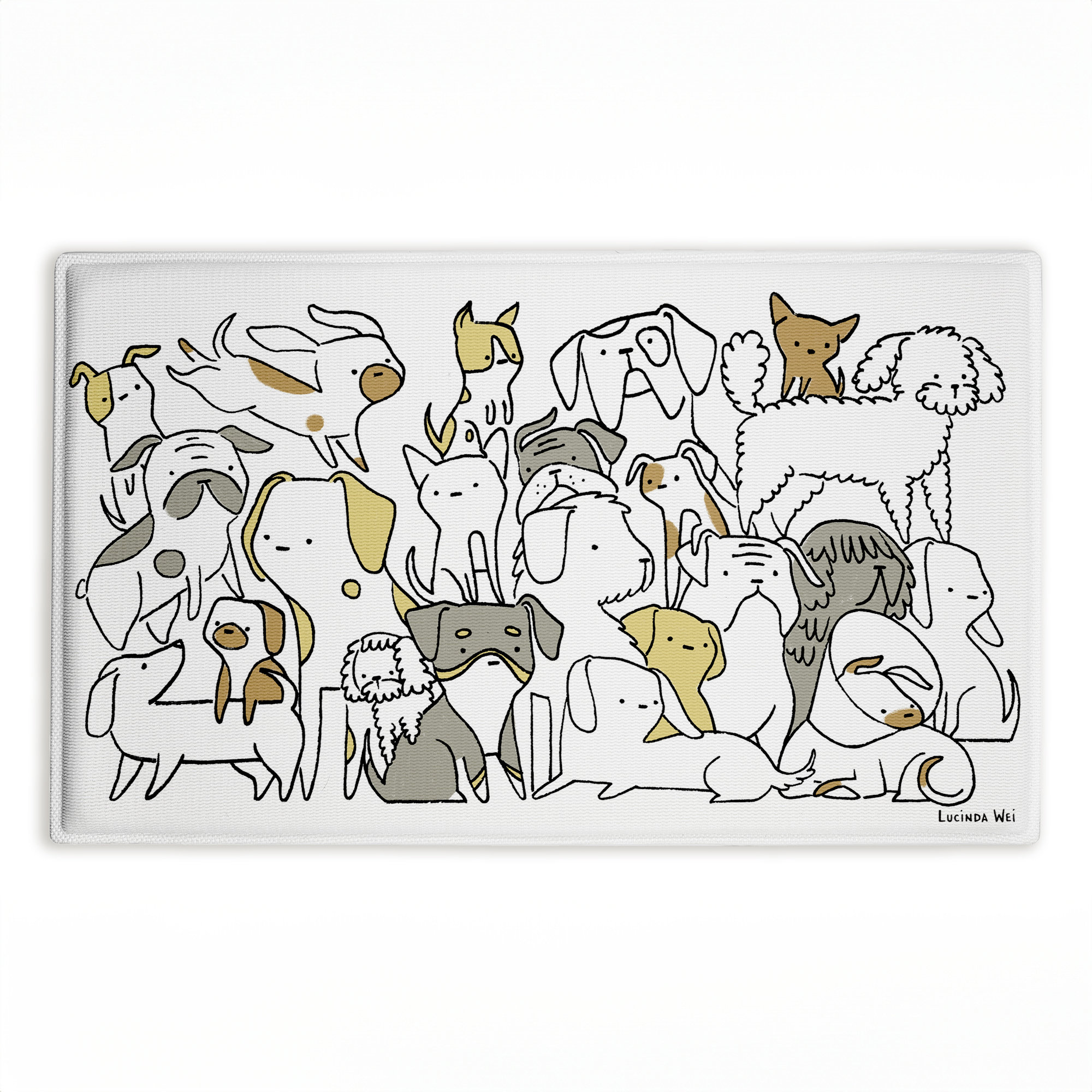 Ophelia & Co. Eclectic Dog Breeds Printed Plush Bath Mat and Bath Rug ...