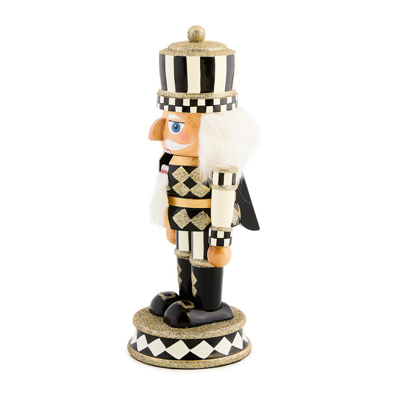 MacKenzie-Childs Courtly Harlequin Short Nutcracker | Wayfair