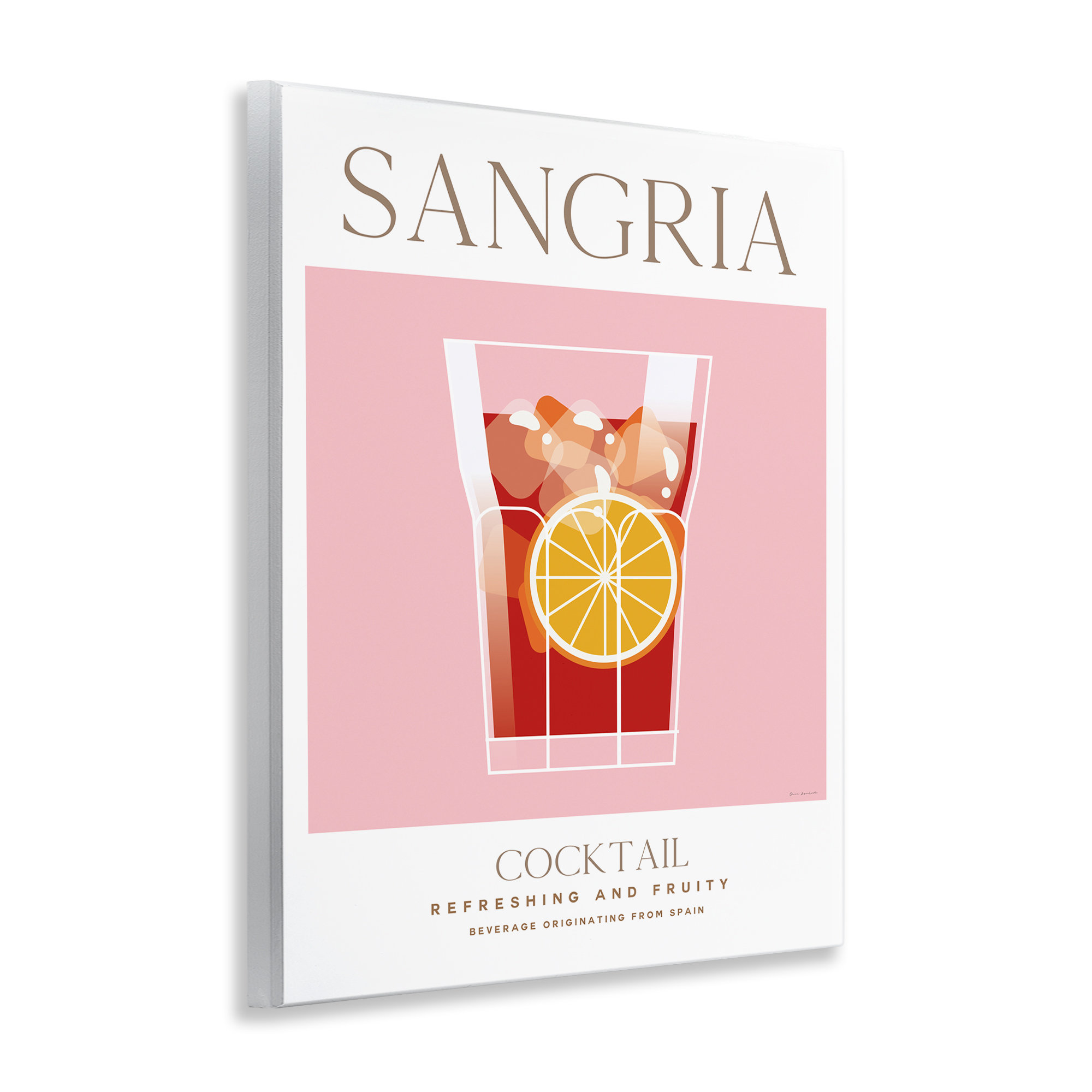 Ebern Designs Chic Minimal Sangria Wall Plaque Art by Omar Escalante ...