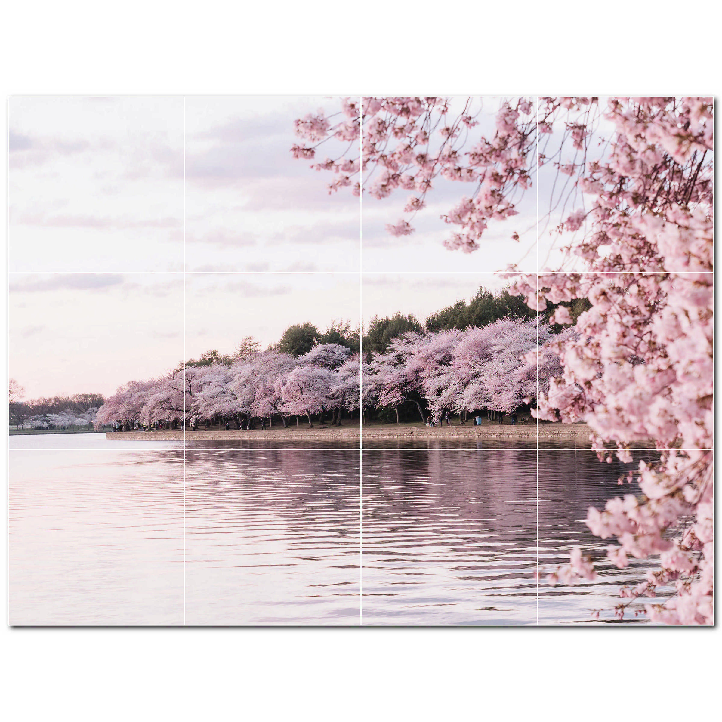 Picture-Tiles.com 48" x 36" Ceramic Spring Photo Decorative Mural Tile ...