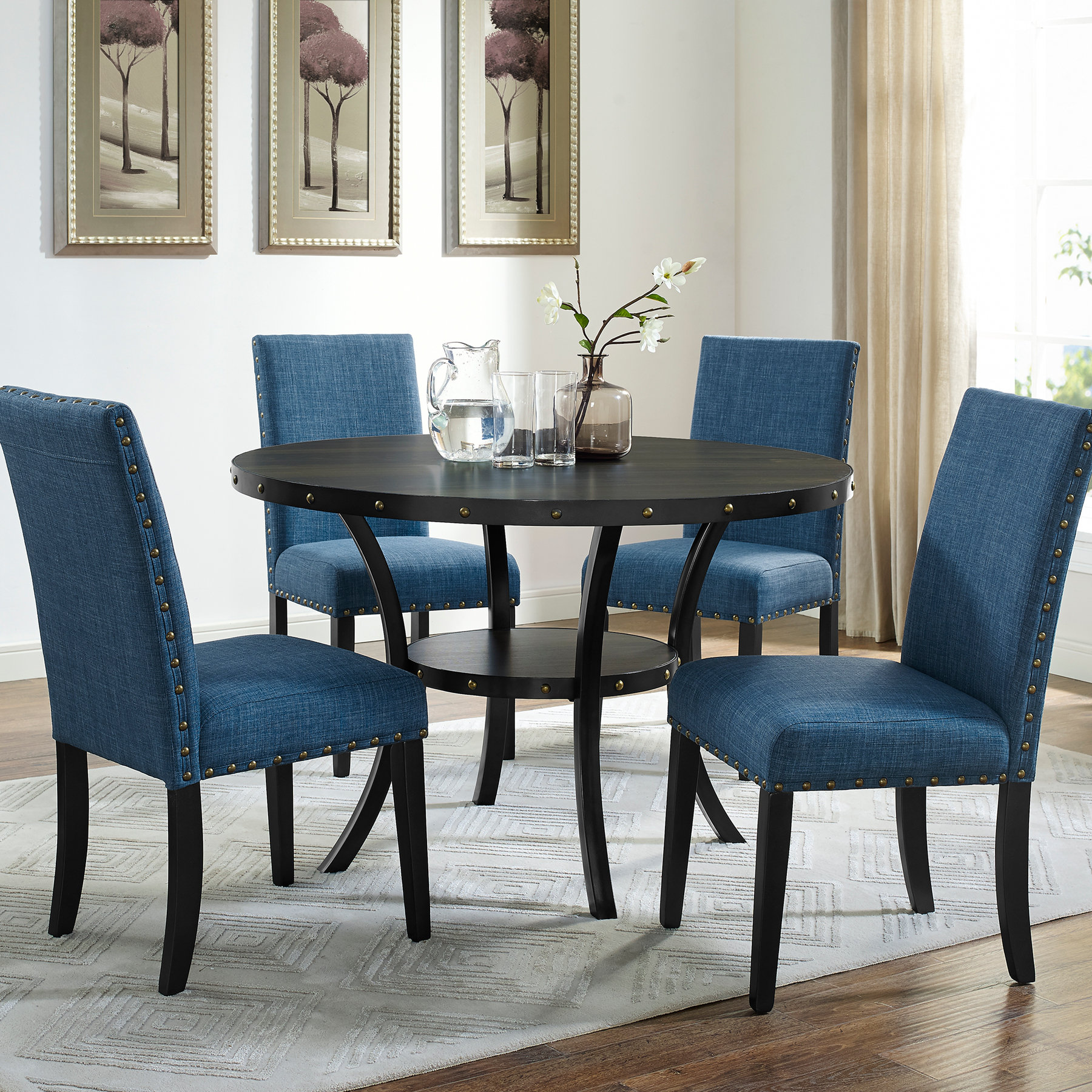 Latitude Run® Biony Espresso Wood Dining Set | Wayfair