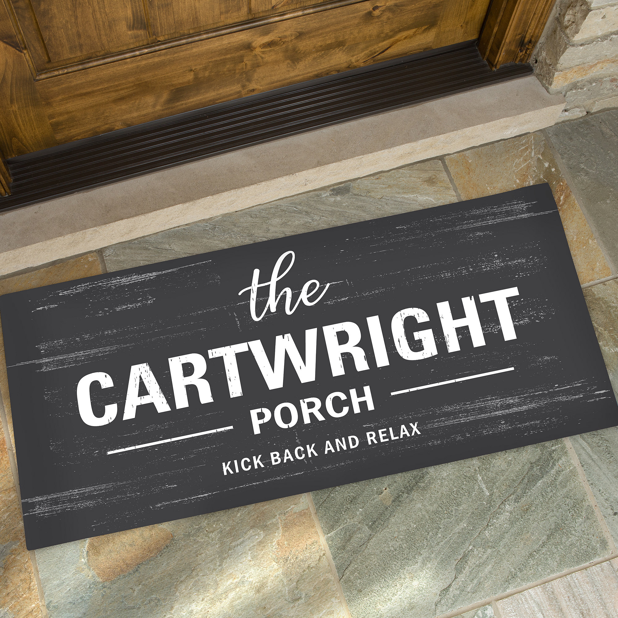 Personalization Mall Family Welcome 48" x 24" Non-Slip Indoor Door Mat ...
