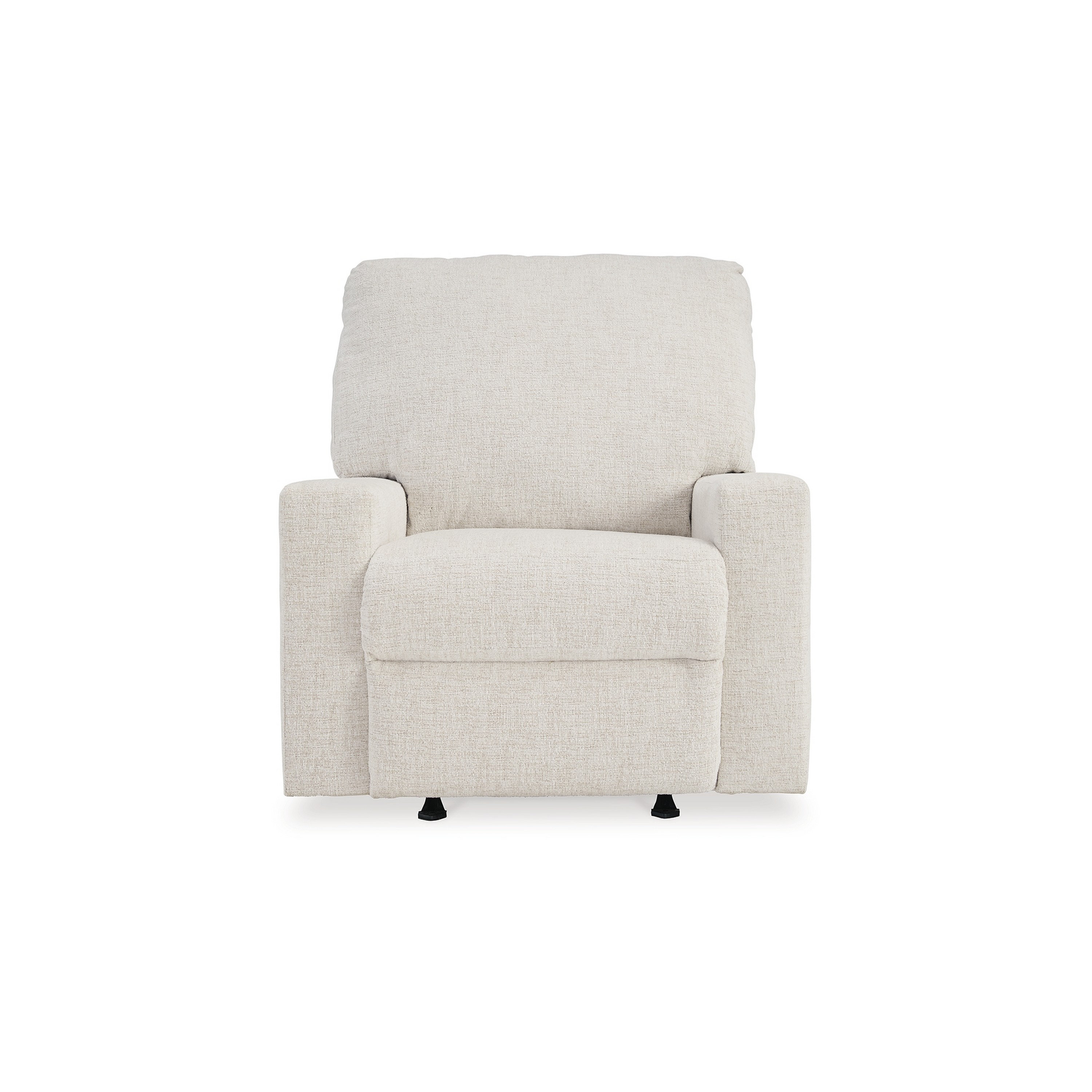 Benjara Anise Manual Rocker Recliner Chair, Pull Tab, Snow White ...