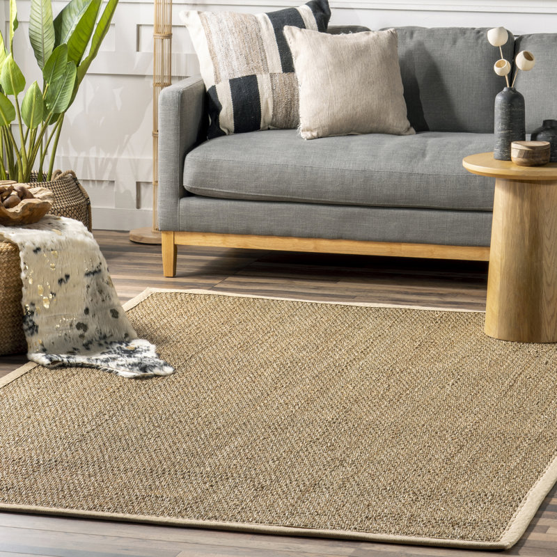 Highland Dunes Palacio Farmhouse Seagrass Area Rug in Beige & Reviews ...